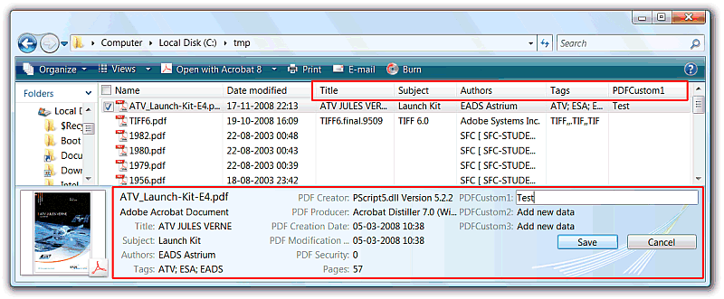 項目操作とプロパティ操作 PDF-ShellTools マニュアル
